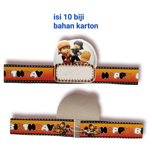 Jual topi ulang tahun isi 10 lembar karakter Boboiboy Boboi Boy - Kota ...