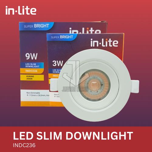 Jual INLITE INDC236 INDC 236 3W 9W LED SLIM DOWNLIGHT LAMPU SOROT SPOTLIGHT BERGARANSI - 9 WATT ...