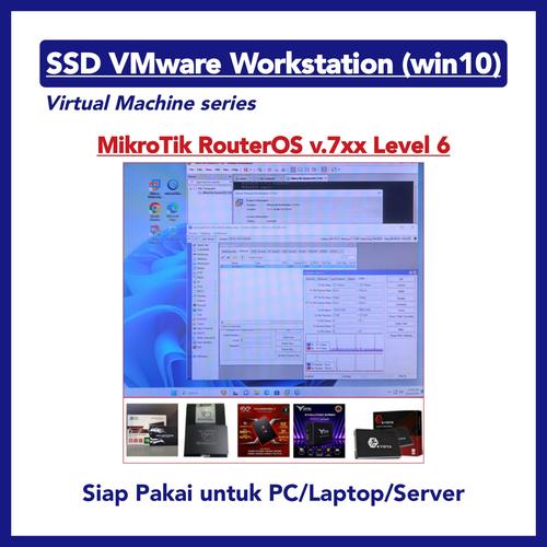Jual New SSD 128gb | Virtual MikroTik v7 x86_64 Lv6 | (host win10) | siap_pakai..!! untuk pc ...