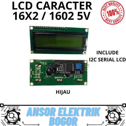 Promo LCD 16x2 1602 Biru, Blue / Hijau, Green LCD With I2C IIC Module ...