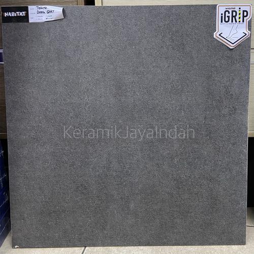Jual HABITAT TOKYO DARK GREY 60 x 60 KERAMIK ABU KASAR POLOS PLASTERAN ...