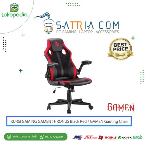 Jual KURSI GAMING GAMEN THRONUS Black Red / GAMEN Gaming Chair - Kota ...