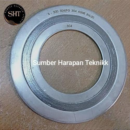Jual Spiral Wound Gasket SS304 ANSI 300 10"Inch / SWG Stainless 304 ...