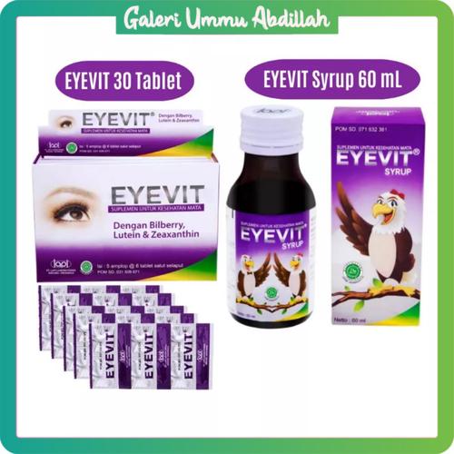 Jual Eyevit Tablet Box 30 Tablet Eyevit Strip 6 Tablet Eyevit Sirup 60 ...
