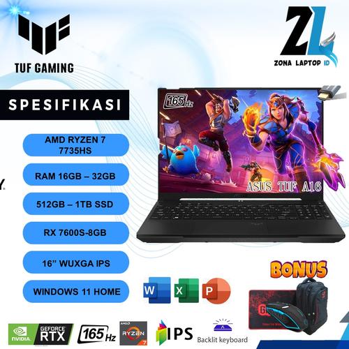Jual Asus Tuf A16 Fa617ns Advantage Ryzen 7 7735Hs 32Gb 1Tb Ssd Rx ...