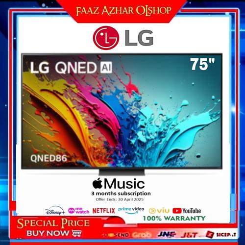 Jual LG QNED TV 75QNED86TSA 4K UHD Smart AI Digital TV 75QNED86TSA ...