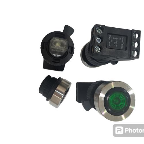 Jual explosion proof push button illuminated lampu led 220v NO NC 30mm ...