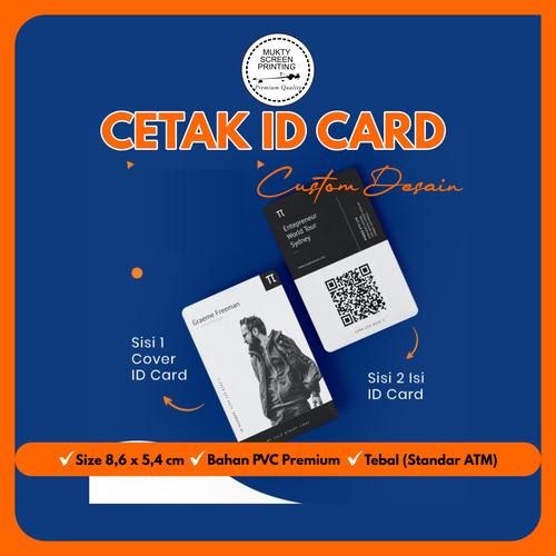 Jual Cetak Kartu ID Card PVC / Member Tebal Custom Desain - 1 Sisi, 1 ...