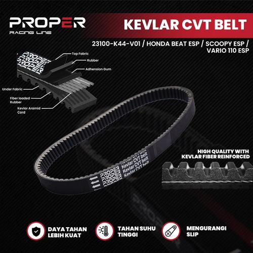 Jual KEVLAR CVT BELT HONDA BEAT ESP / SCOOPY ESP / VARIO 110 ESP 23100 ...