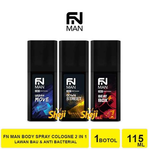 Jual FN MAN BODY SPRAY COLOGNE 2 IN 1 BOTOL 115 ML - BEAT BOX115ML ...