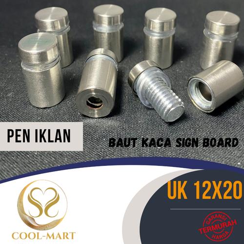 Jual PEN IKLAN 12X20 Stainless / Baut Akrilik Baut Kaca Sign Board ...
