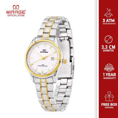 Promo Jam Tangan Wanita Mewah Mirage Original 8708L Kombinasi Silver ...