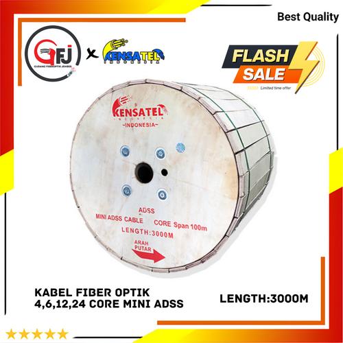 Jual KABEL FIBER OPTIK MINI ADSS 4/6/12/24 CORE KENSATEL 3000M - 4 CORE ...