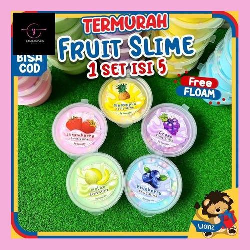 Jual YAMA|| SET FRUIT SLIME BY LIONZ.IDN (ISI 5 VARIAN WARNA DAN 5 RASA ...