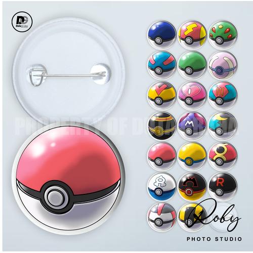 Jual [PIN PRESS] POKEMON BALL PART 1 POKEDEX POKEBALL Pin Bros ...