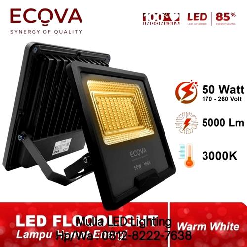 Jual Ecova LED Flood light/ Lampu Sorot 50 Watt - 3000K - Jakarta Pusat ...