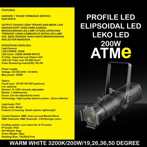 Jual ATMe Leko LED elipsoidal 200W TUNGSTEN 3200K Led Profile 200W ...