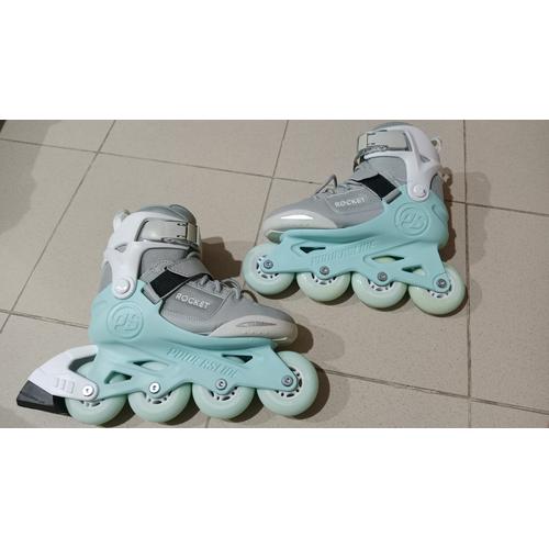 Jual Sepatu Roda Inline Skate Powerslide PS rocket Grey and Blue ...