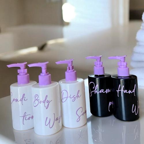 Jual botol sabun aesthetic HITAM / PUTIH 250ML EXCLUSIVE LILAC UNGU ...