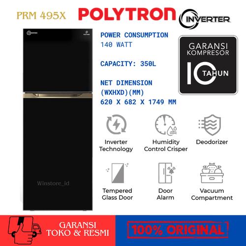 Promo POLYTRON KULKAS 2 PINTU BELLEZA BIG LITER INVERTER WITH VACUUM ...