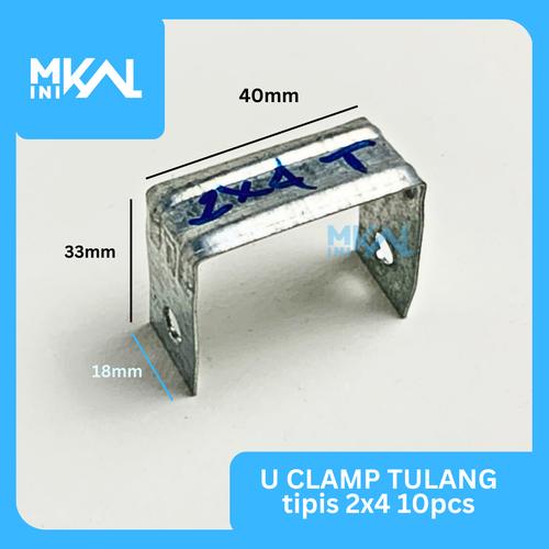 Jual U CLAMP tulang 2x4 / Klem Klip Bracket tipis Untuk Holo Profil ...