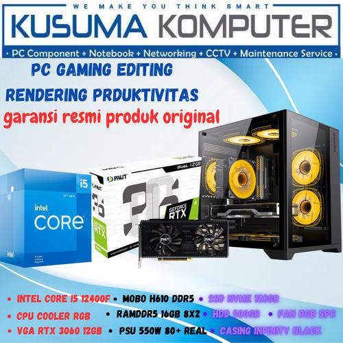 Jual PC Gaming Rendering intel Core i5 12400F RTX 3060 12GB 16GB RAM DDR5 - Kab. Sleman - kusuma ...