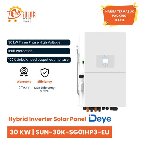 Jual Deye 30kW Hybrid Inverter SUN-30K-SG01HP3-EU Three Phase + Packing ...