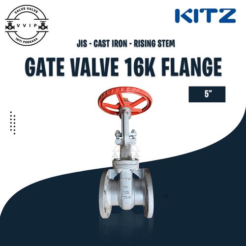 Jual GATE VALVE KITZ JIS 16K FLANGE FLG CAST IRON CI BESI - SIZE 5 ...