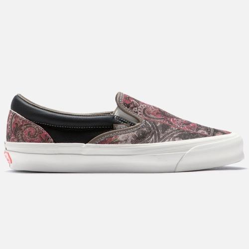 Promo Vans Vault Leather Granny's Rug Kangaroo Slip On OG LX Black ...