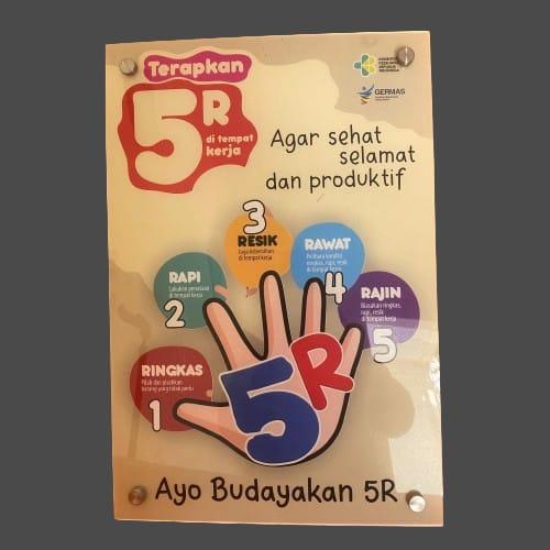 Jual Poster Akrilik Terapkan 5R Di Tempat Kerja, Poster Akrilik Di ...