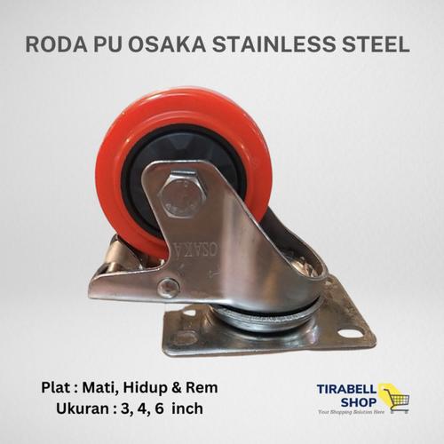 Jual Roda Polyurethane 4 inch Fixed Mati Stainless Plate - Jakarta ...