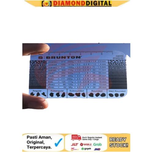 Jual Brunton Grain Size Card geology reference tool for the visual ...
