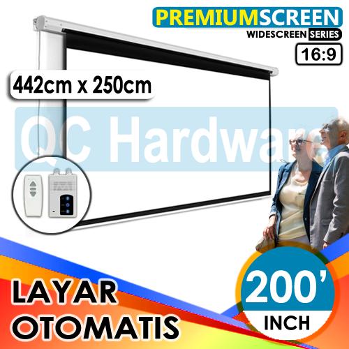 Promo Premium Screen Projector 200 inch Rasio 16:9 Motorized - Layar ...