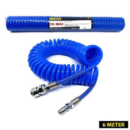 Jual Selang Spiral 6 Meter Mollar Mesin Kompresor Angin Air Recoil Hose ...