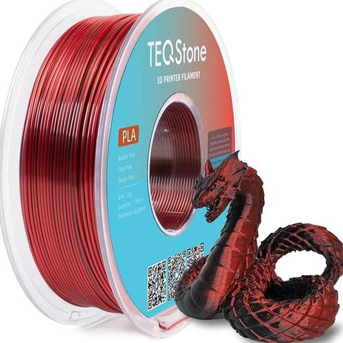 Jual Dual Color Silk Pla Filament 1.75Mm Black Red 1Kg Shiny High Gloss ...