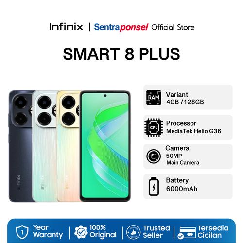 Promo Infinix Smart 8 Plus 4G 4GB/128GB - Garansi Resmi - Timber Black ...