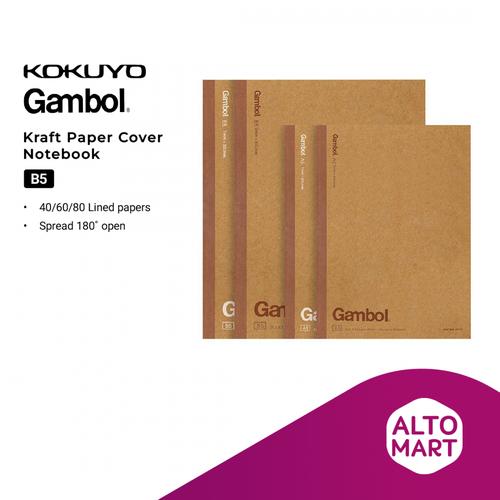 Jual Kokuyo GAMBOL Kraft Paper Cover Notebook B5 Buku Tulis Catatan Sekolah - A5, 80 Sheets ...