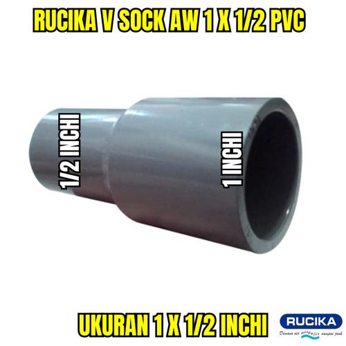 Jual Socket Penyambung Pipa Vlok Sok V Sock AW Ukuran 1/2 Inchi PVC ...
