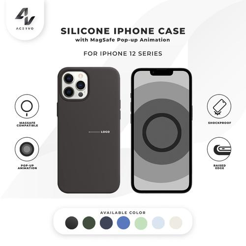 Promo iPhone 12 Series Silicone Case with MagSafe Pop-up Animation Soft ...