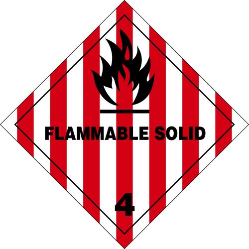 Jual Cetak Stiker Waterproof Dangerous Goods (Class 4) - Kota Surabaya ...