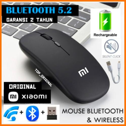 Promo MOUSE XIAOMI BLUETOOTH WIRELESS RECHARGER SILENT KLIK FOR HP ...
