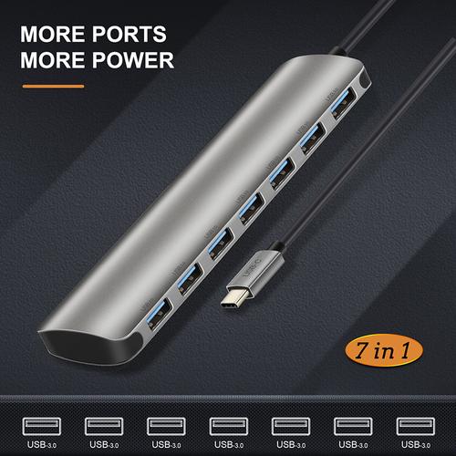 Promo 7 in 1 USB Hub Type C to USB 3.0 Multiport CABLETIME USB 3.0 For ...