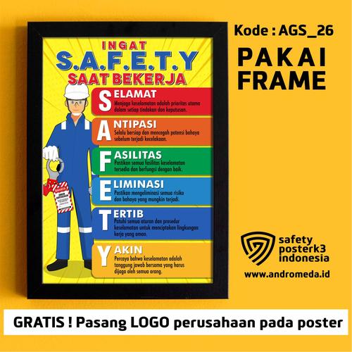 Jual Safety Poster Slogan K3 Utamakan Keselamatan dan Kesehatan Kerja ...