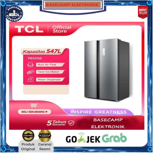 Jual TCL P650SBS Kulkas Side By Side 547 Liter Inverter No Frost Inox ...
