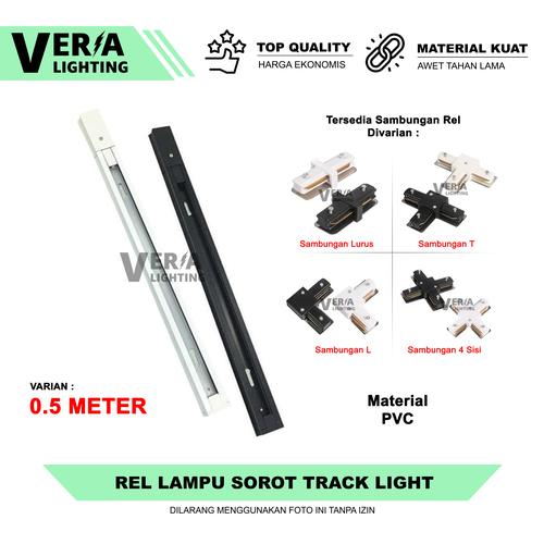 Jual Rel Lampu Sorot Rel Spotlight Track Light Rell 0.5 Meter 0.5M ...