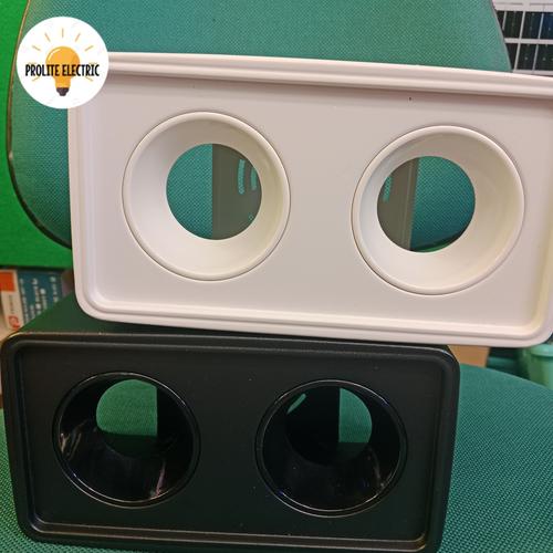 Jual Kap Lampu Housing Spot Spotlight Outbow Surface Mount HaloSpotDouble Isi 2 Isi 2 Fitting ...