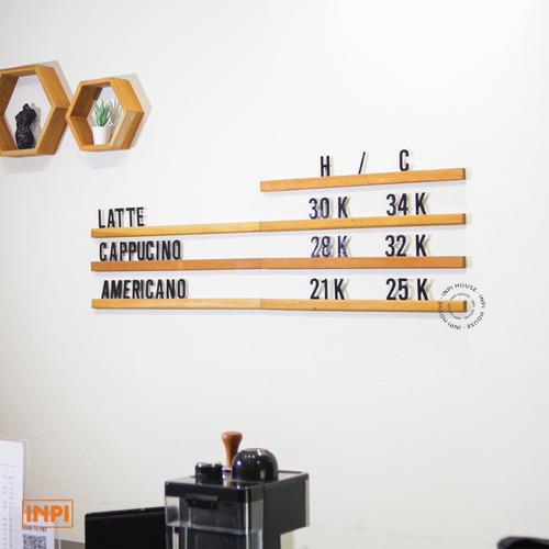 Jual INPI - Display Kayu Akrilik Menu Dinding / Wall Wood Cafe Menu ...