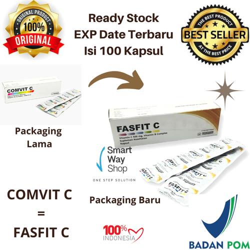 Promo Vitamin C ComVit Vit C 500 MG + B Complex 1 Box isi 100 Ready ...