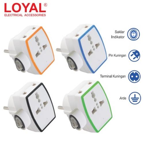 Jual LOYAL Steker T Multi Serbaguna LY-915SK Over Steker Colokan Kaki 3 ...