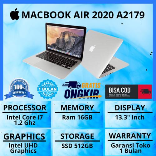Jual Macbook Air 2020 A2179 Core i7 1.2Ghz Ram 16GB SSD 512GB, Layar 13 ...